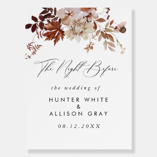 Fall Wedding Welcome Sign | Zazzle