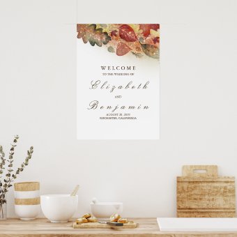 Fall Wedding Welcome Sign | Zazzle
