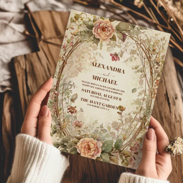 Fall Wildflowers Floral Wedding Invitation | Zazzle