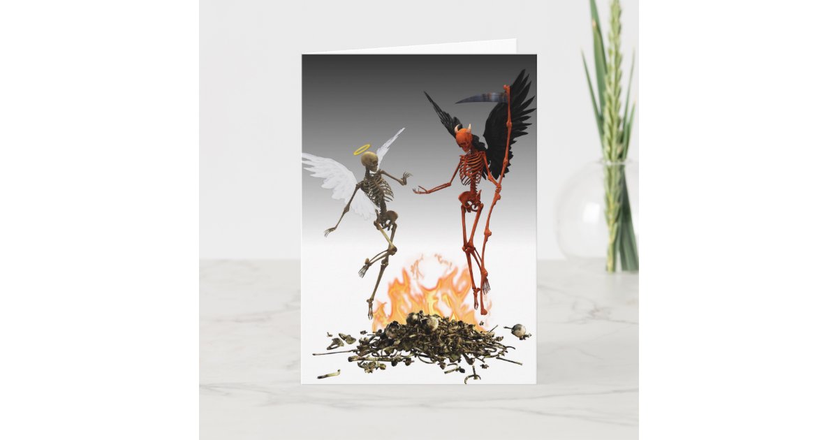Fallen Angel Demon Devil Halloween Card | Zazzle