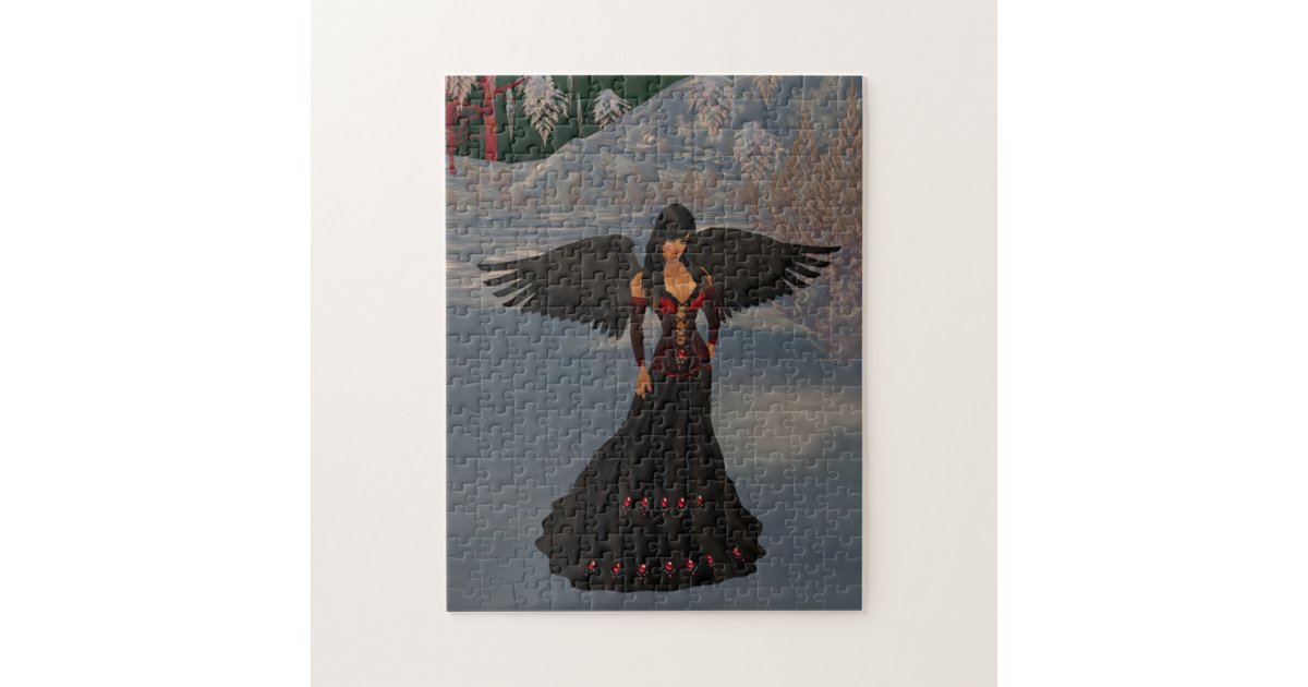 Fallen Dark Angel Puzzle | Zazzle