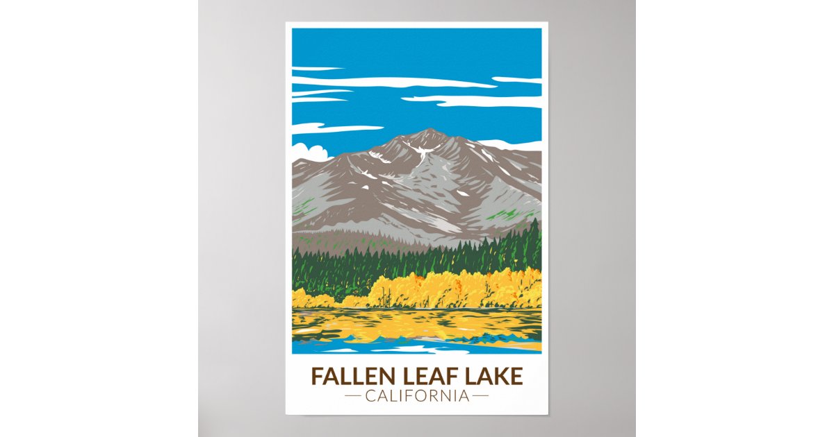 Fallen Leaf Lake California Vintage Poster | Zazzle