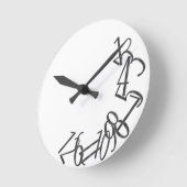Fallen Numbers Round Clock | Zazzle