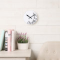 Fallen Numbers Round Clock | Zazzle