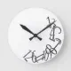 Fallen Numbers Round Clock | Zazzle