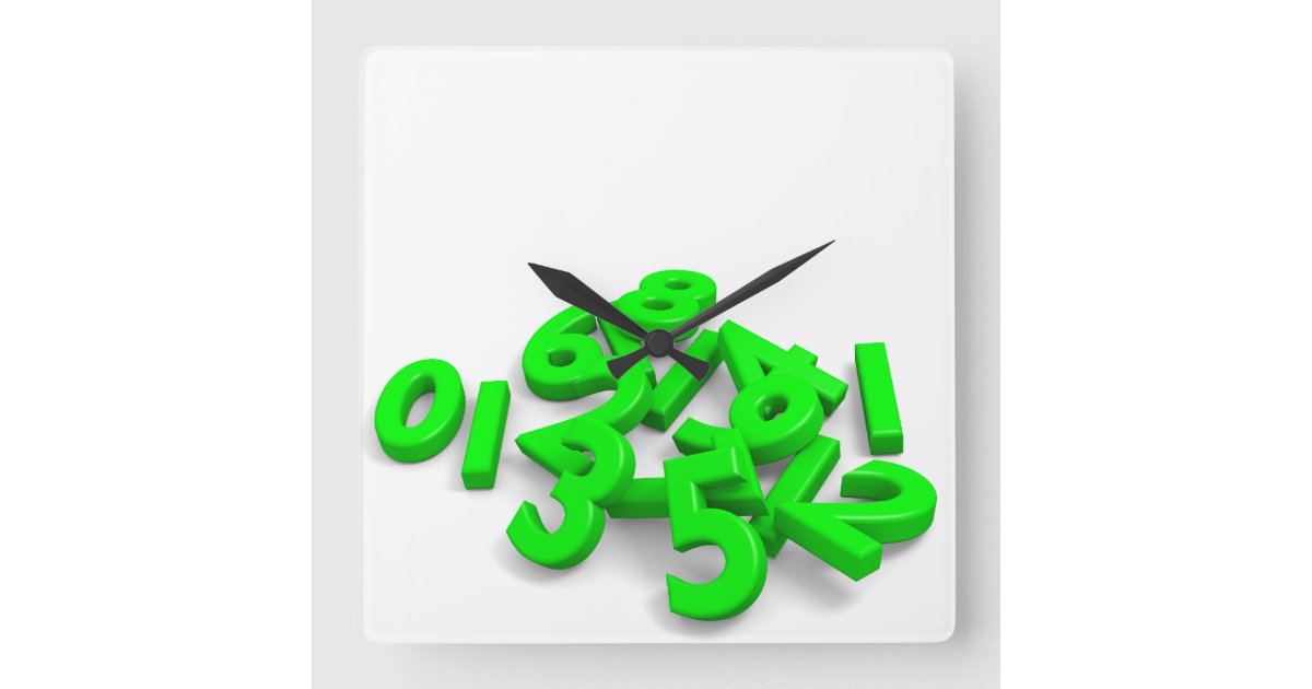 Fallen numbers Wall Clock | Zazzle