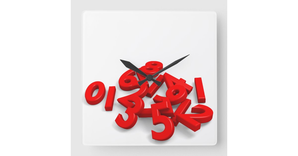 Fallen numbers Wall Clock | Zazzle