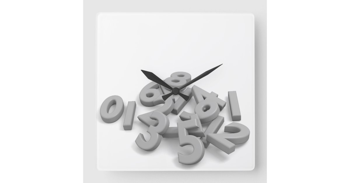 Fallen numbers Wall Clock | Zazzle