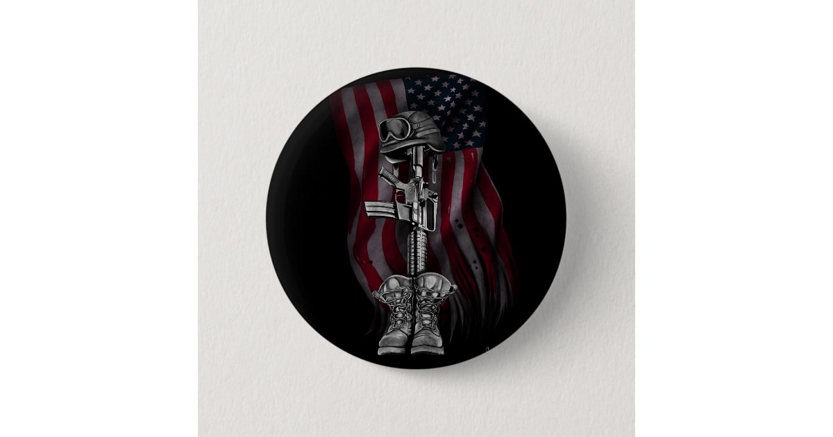 FALLEN SOLDIER PIN | Zazzle
