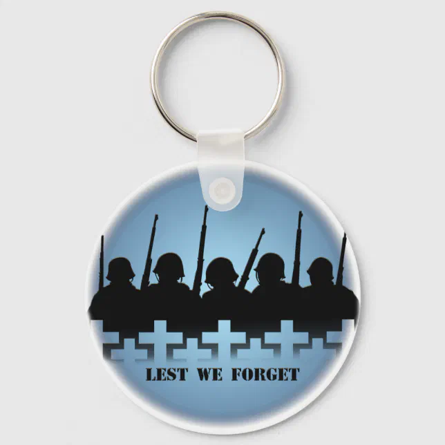 Fallen Soldiers Key Chain Lest We Forget War Hero | Zazzle