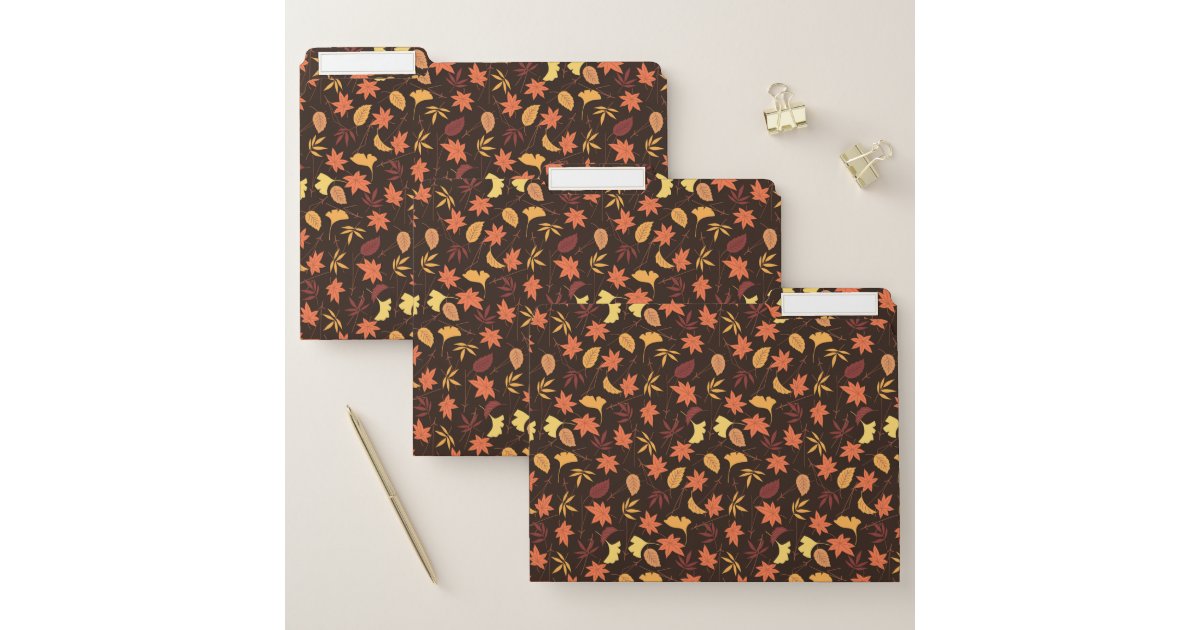 Falling Autumn Leaves - Fall - Beautiful Season File Folder | Zazzle