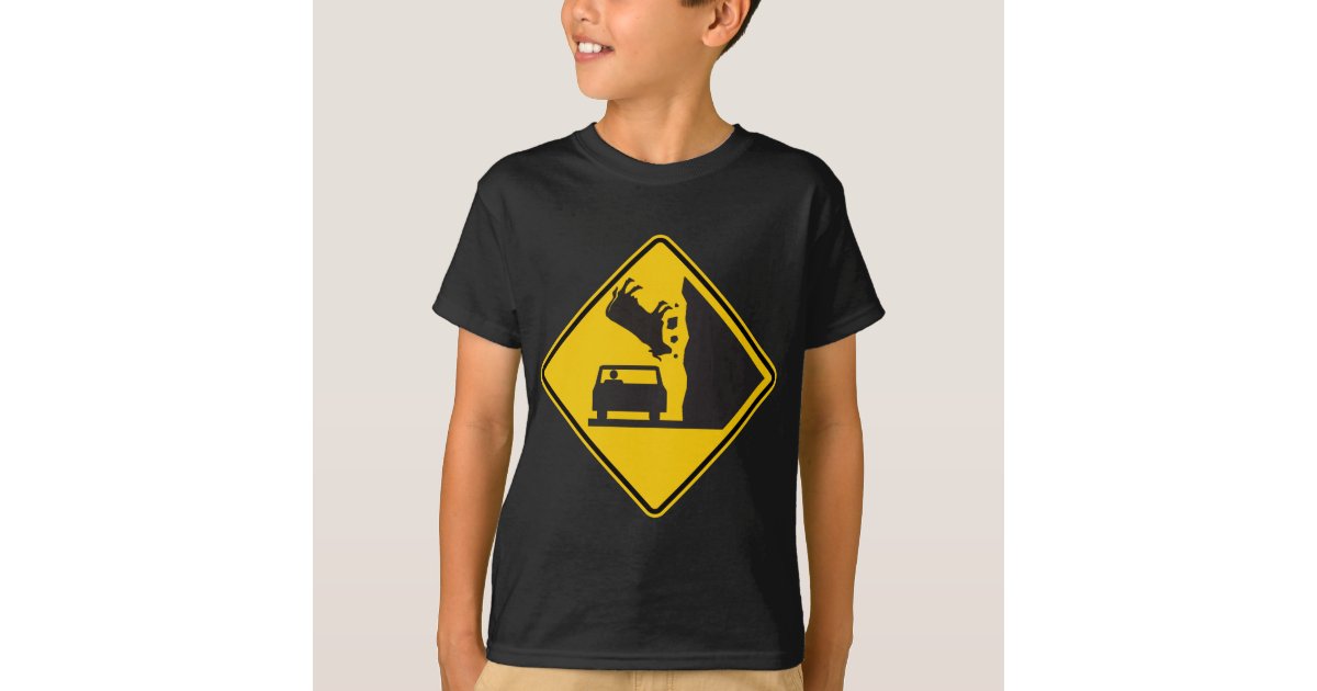 Falling Cow Zone Highway Sign T-Shirt | Zazzle
