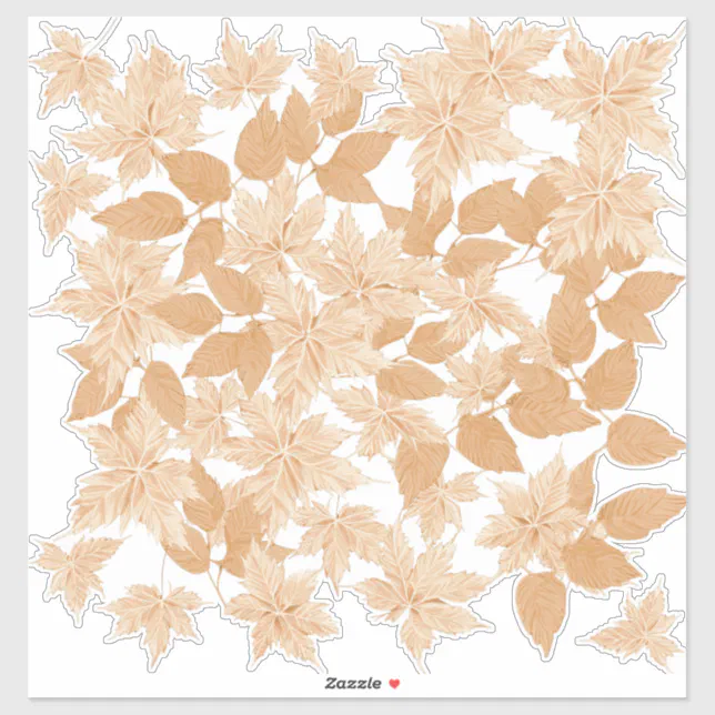 Falling in Autumn leaves Custom-Cut Vinyl Sticker | Zazzle