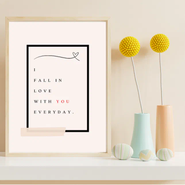 Falling in love poster | Zazzle