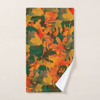 Falling Leaves Pattern for Autumn Bath Towel Set | Zazzle