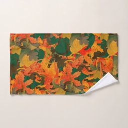 Falling Leaves Pattern for Autumn Bath Towel Set | Zazzle