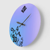 Falling Numbers Large Clock | Zazzle
