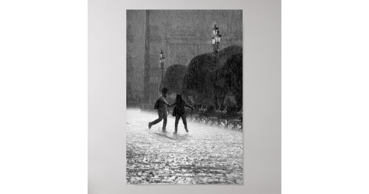 Falling Rain Poster | Zazzle