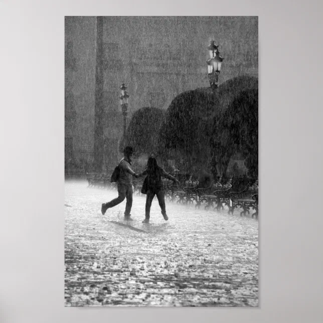 Falling Rain Poster | Zazzle