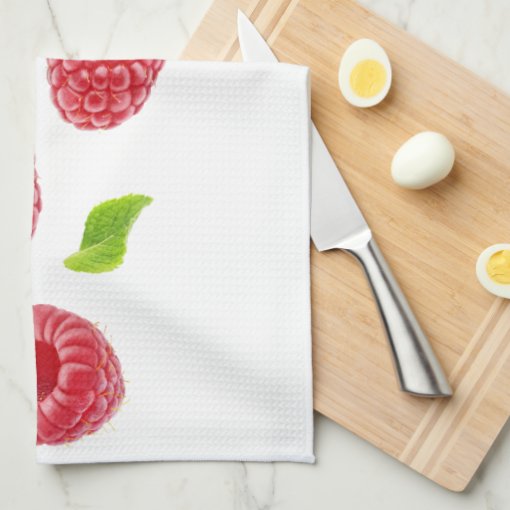 Falling raspberries towel | Zazzle