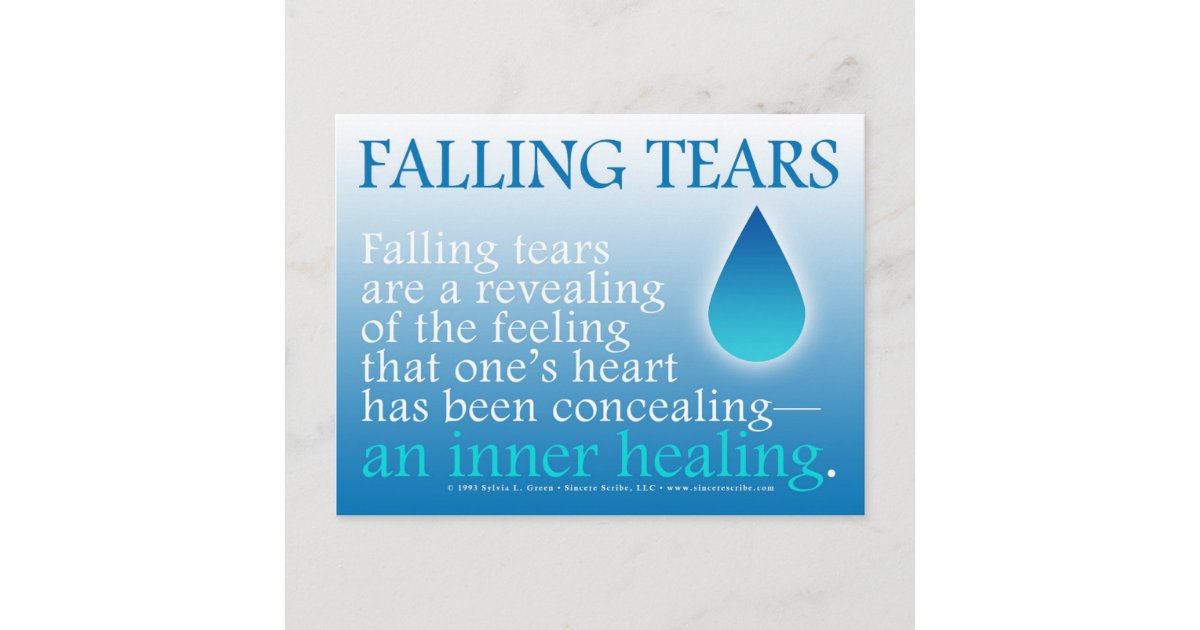 Falling Tears Postcard | Zazzle