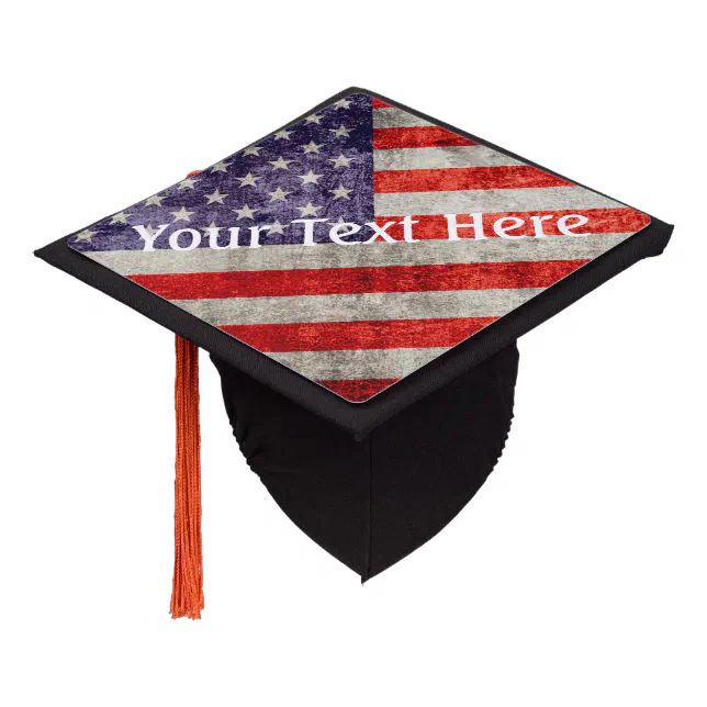 Falln Antique American Flag Graduation Cap Topper | Zazzle