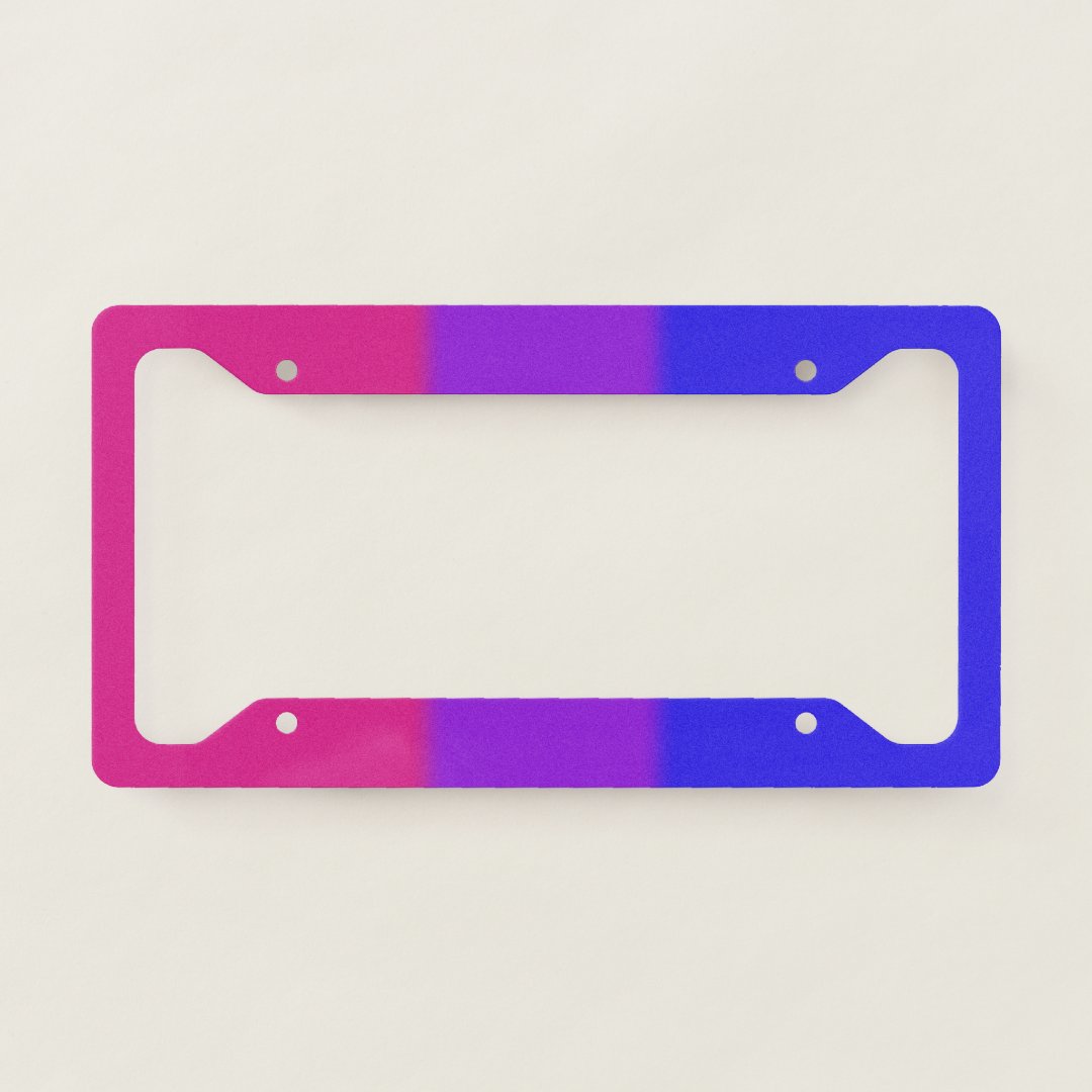 Falln Bisexual Pride Flag License Plate Frame | Zazzle