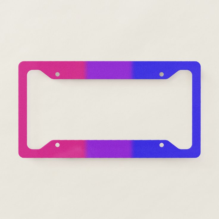 Falln Bisexual Pride Flag License Plate Frame | Zazzle