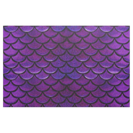 Blue and Purple Mermaid Scales Fabric | Zazzle