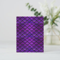 Falln Purple & Blue Mermaid Scales Postcard | Zazzle