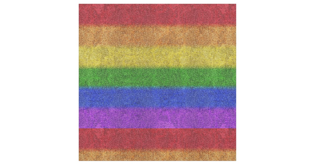 Falln Rainbow Glitter Gradient Fabric | Zazzle