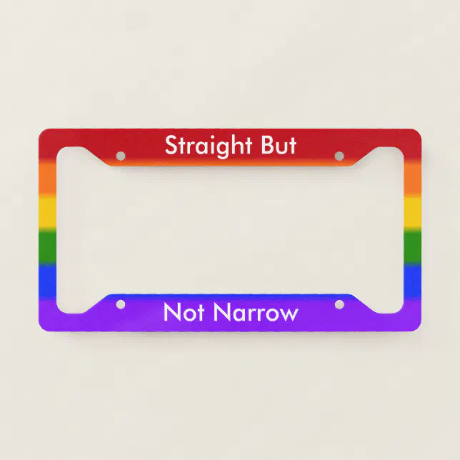 Falln Straight Not Narrow License Plate Frame | Zazzle