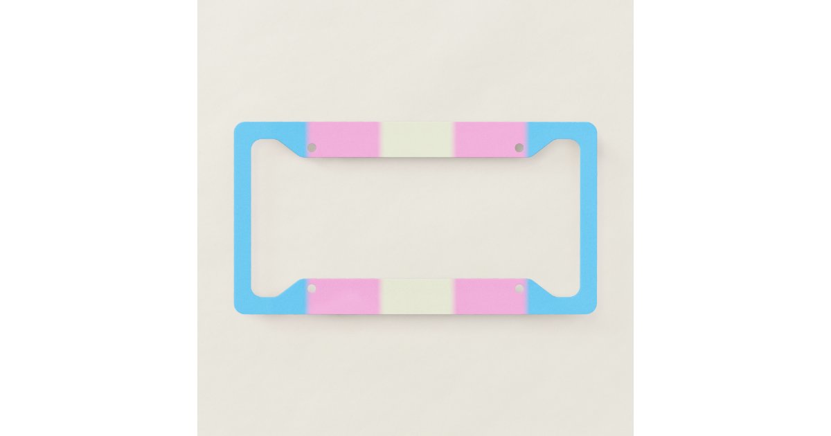 Falln Transgender Pride Flag License Plate Frame | Zazzle