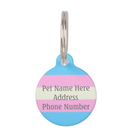 Falln Transgender Pride Flag Pet ID Tag | Zazzle