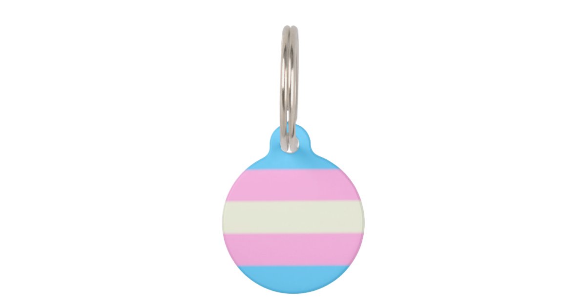 Falln Transgender Pride Flag Pet ID Tag | Zazzle