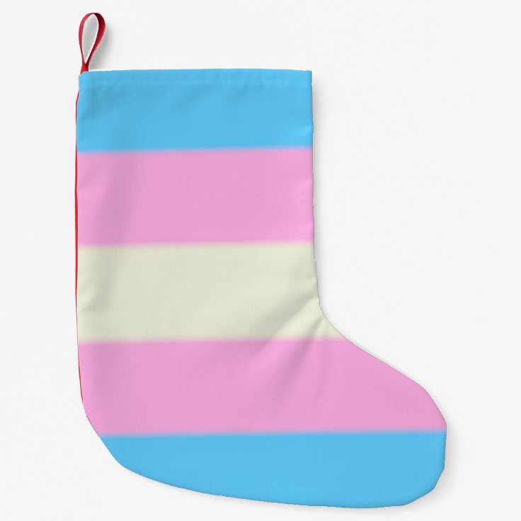 Falln Transgender Pride Flag Small Christmas Stocking | Zazzle