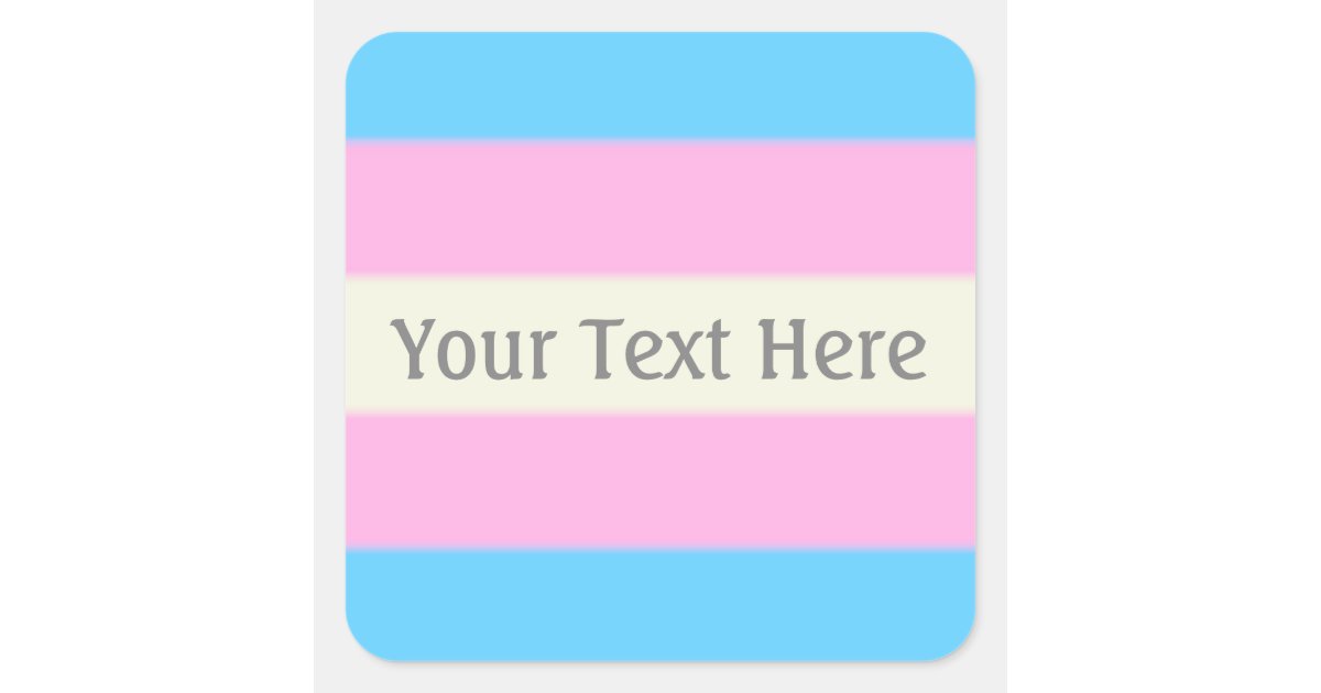 Falln Transgender Pride Flag Square Sticker | Zazzle