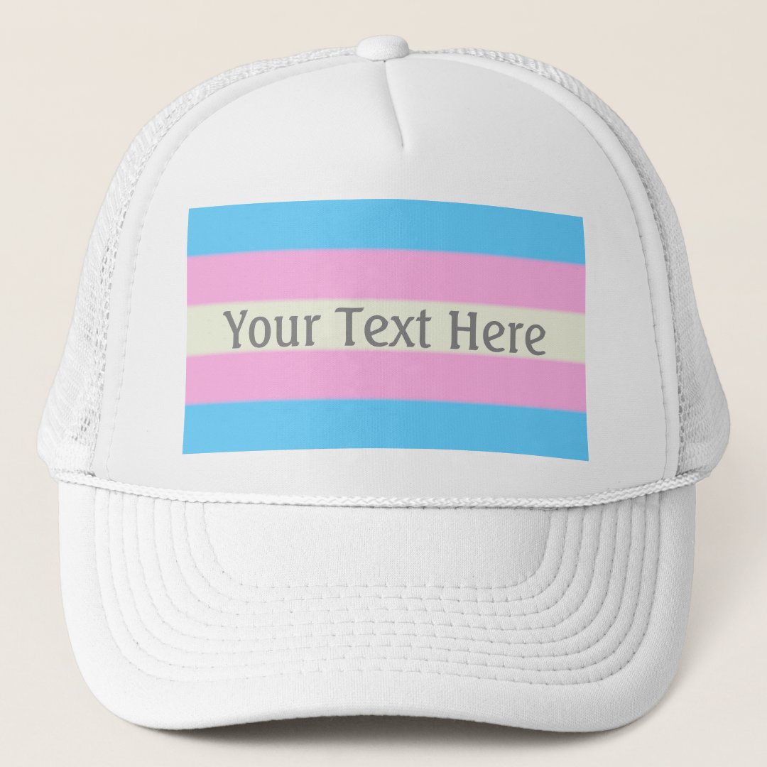 Falln Transgender Pride Flag Trucker Hat | Zazzle