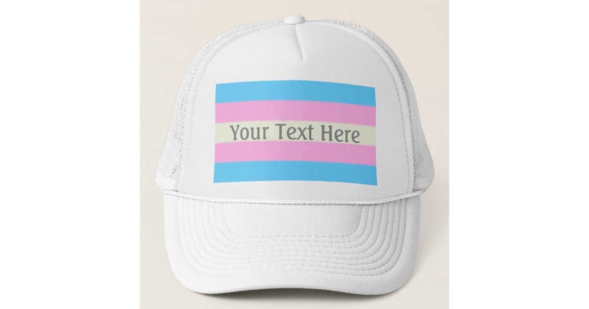 Falln Transgender Pride Flag Trucker Hat | Zazzle