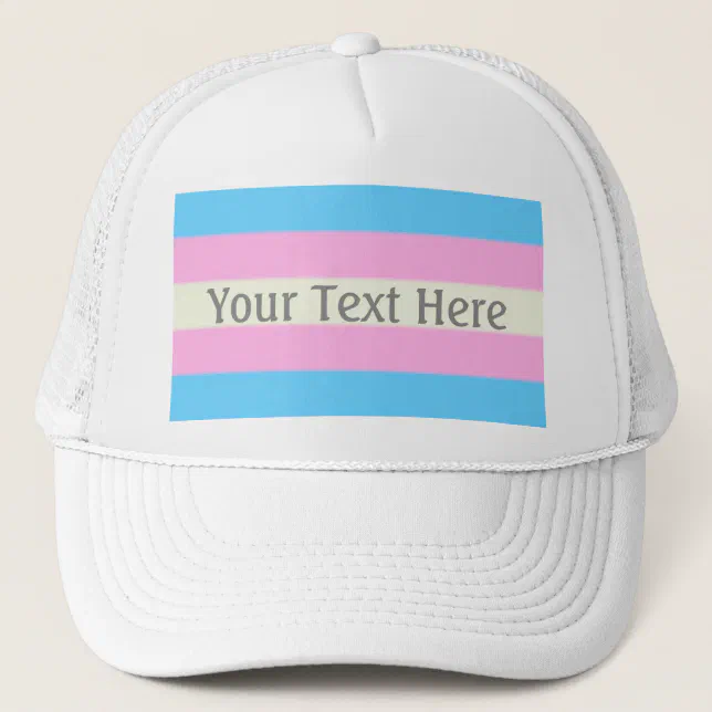 Falln Transgender Pride Flag Trucker Hat | Zazzle