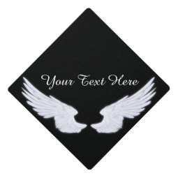 Falln White Angel Wings Graduation Cap Topper | Zazzle