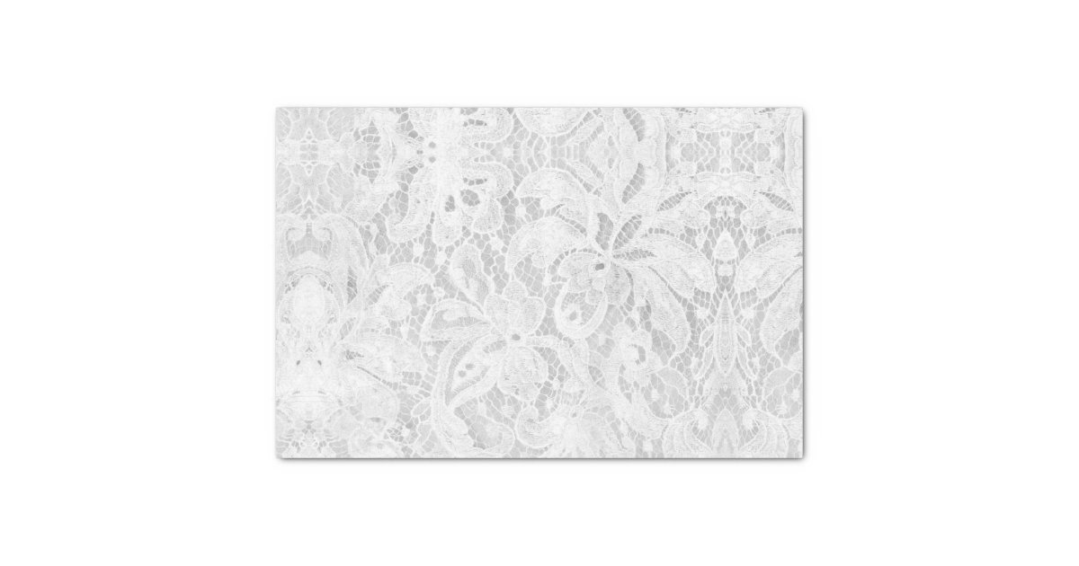 Falln White Lace Tissue Paper | Zazzle