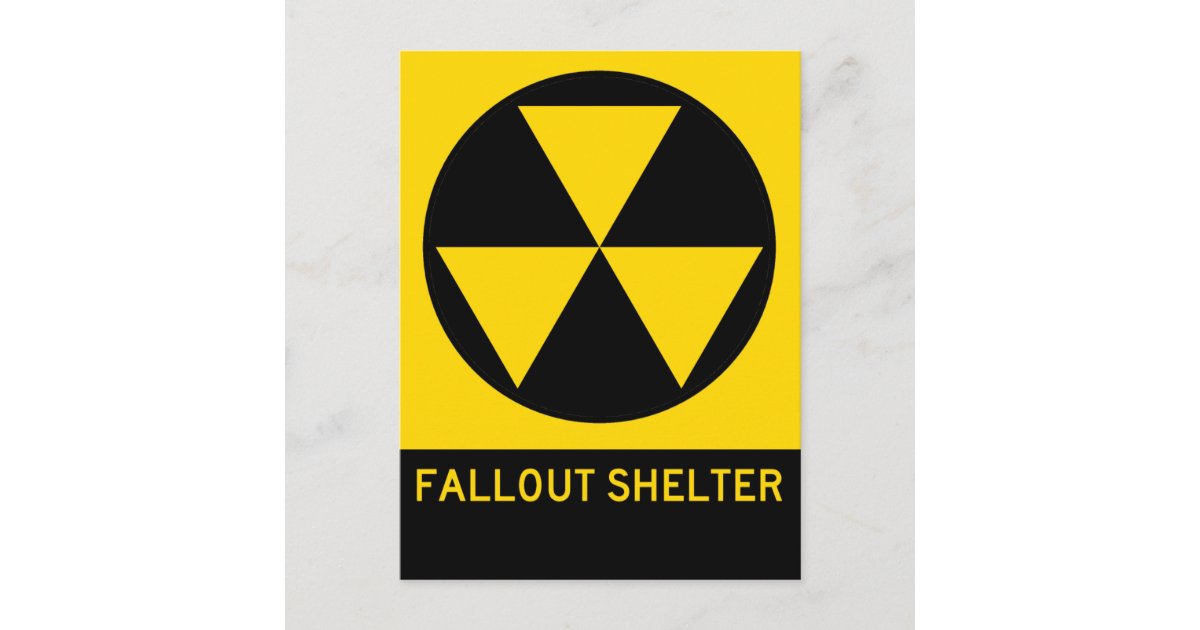 Fallout Shelter Highway Sign Postcard | Zazzle