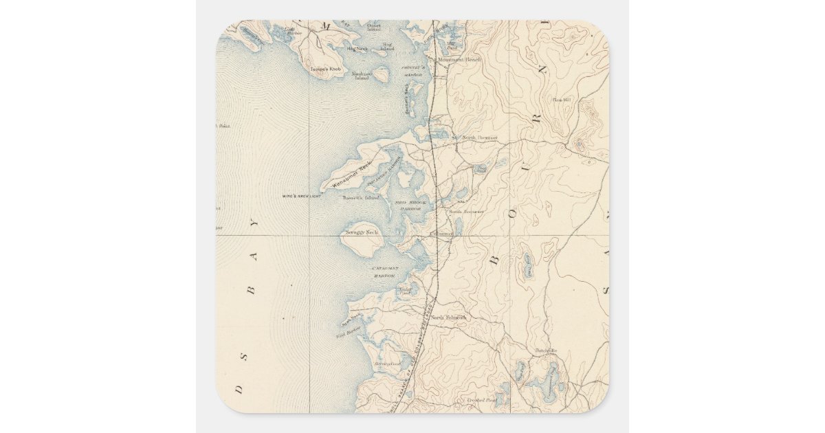 Falmouth, Massachusetts Square Sticker | Zazzle