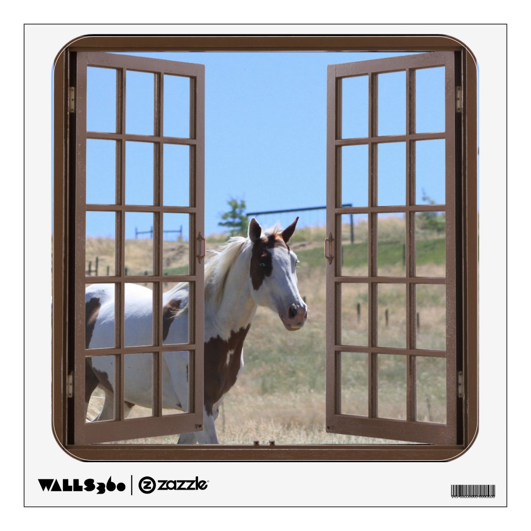 False Window Wall Decal- Paint Horse Wall Sticker | Zazzle