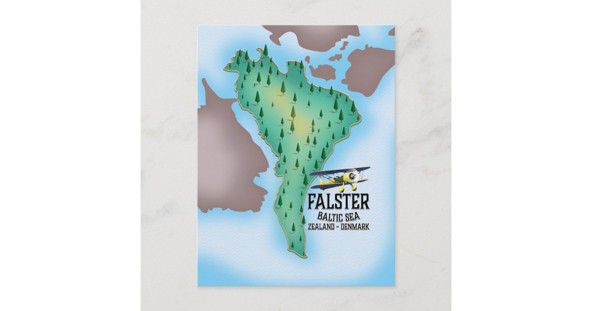 Falster Island Denmark travel poster. Postcard | Zazzle
