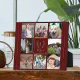 Family 8 photo collage monogram name personalized plaque | Zazzle