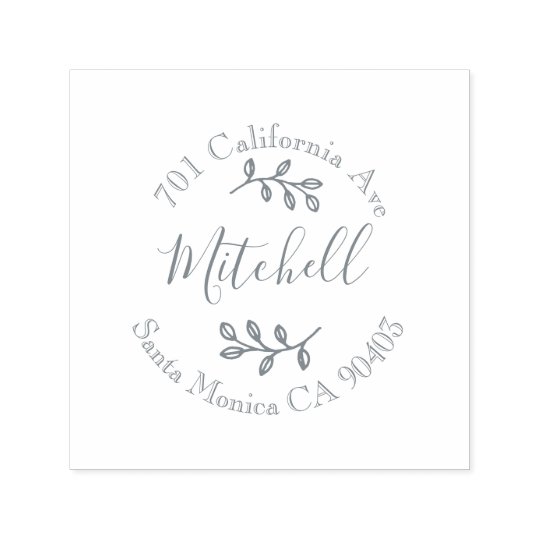 family address round self-inking stamp | Zazzle.com