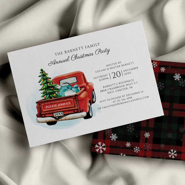 Family Annual Reunion Christmas Party Invitation | Zazzle