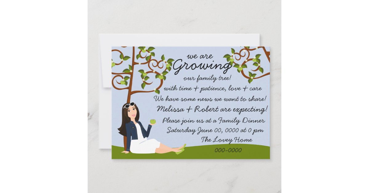 Family Apple Tree Invitation | Zazzle